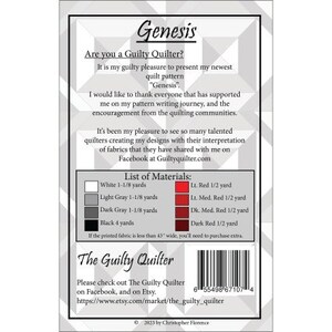 Genesis Quilt Pattern by Christopher Florence, the Guilty Quilter ...