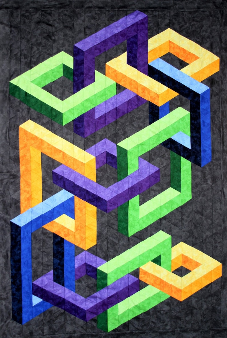 Chainlinks, 3-D Illusion Quilt Pattern by Quilter's Clinic, Optical ...