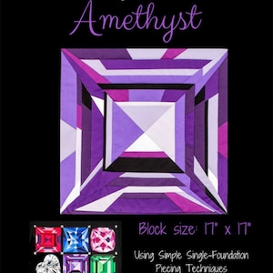 Birthstone Series Quilt Patterns, Individual or Complete Set, by MJ ...