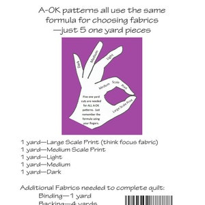 Ponder - A-OK 5 Yard Quilt Pattern - Etsy