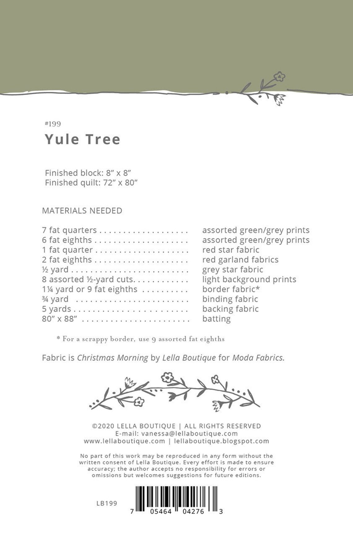 Yule Tree Quilt Pattern by Lella Boutique Christmas Tree - Etsy