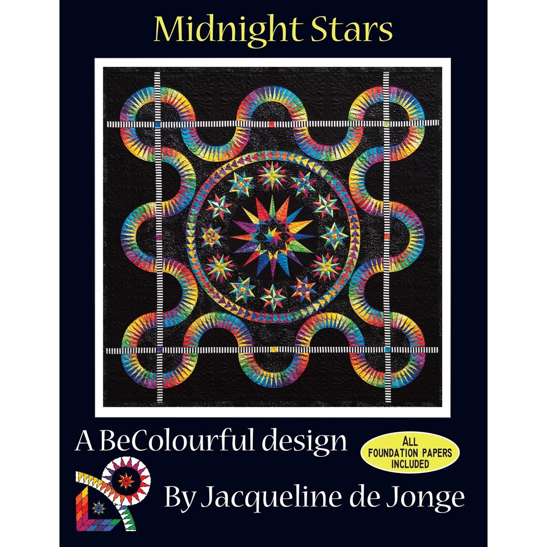 Midnight Stars Quilt Pattern, A Becolourful Design by Jacqueline De ...