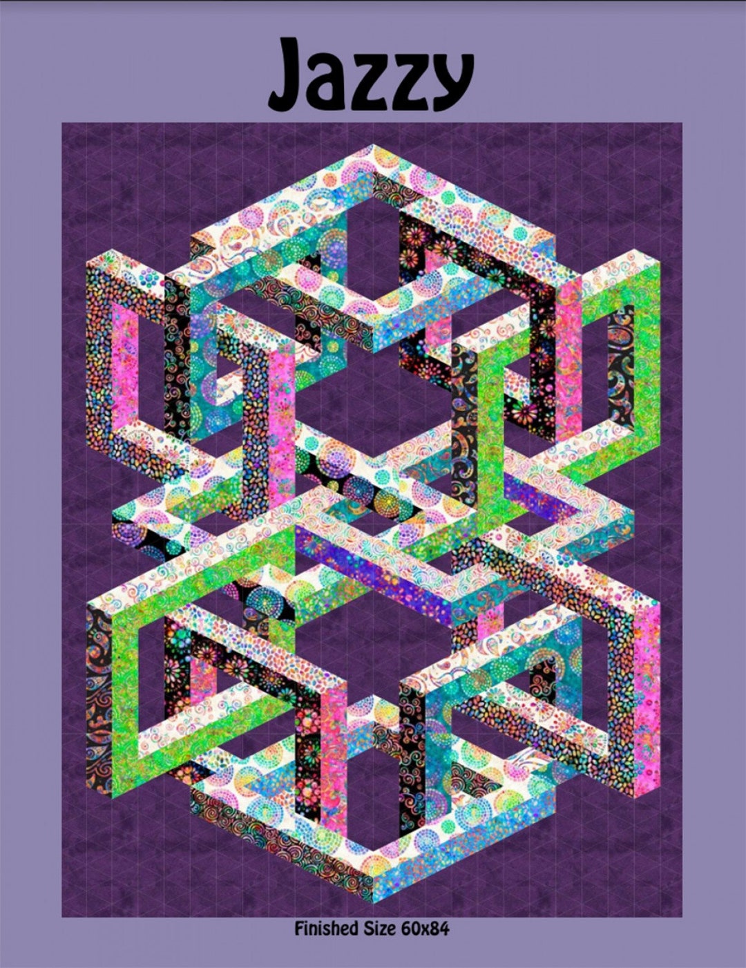 Jazzy Quilt Pattern, A 3-D Illusion Quilt Pattern by Quilter's Clinic ...