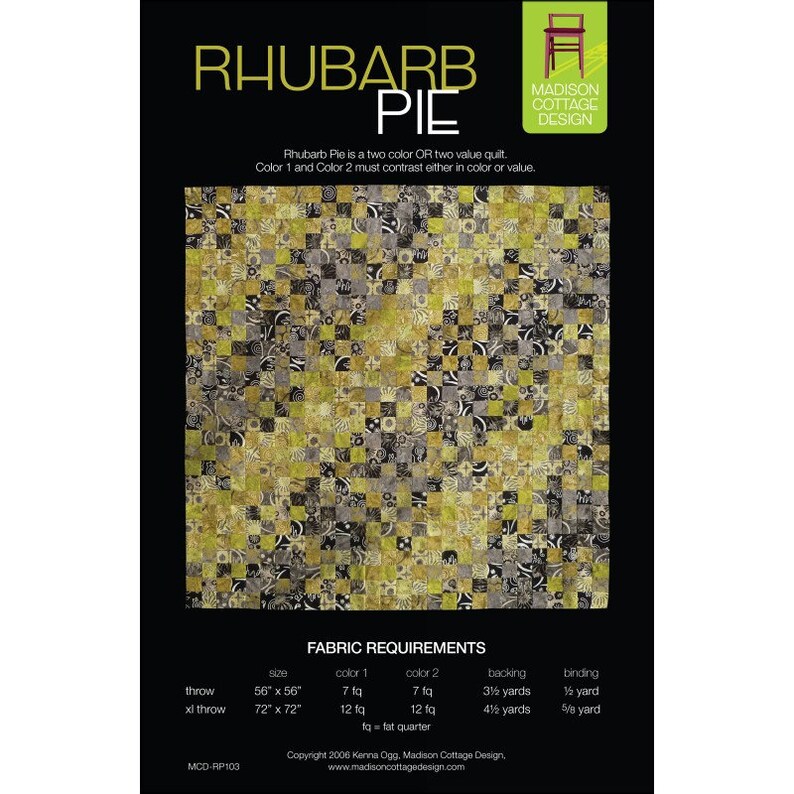 Rhubarb Pie Quilt Pattern by Madison Cottage Design - Etsy
