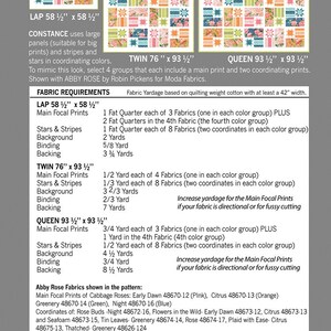 Constance, Quilt Pattern by Robin Pickens Quilt Patterns, Fat Quarter ...