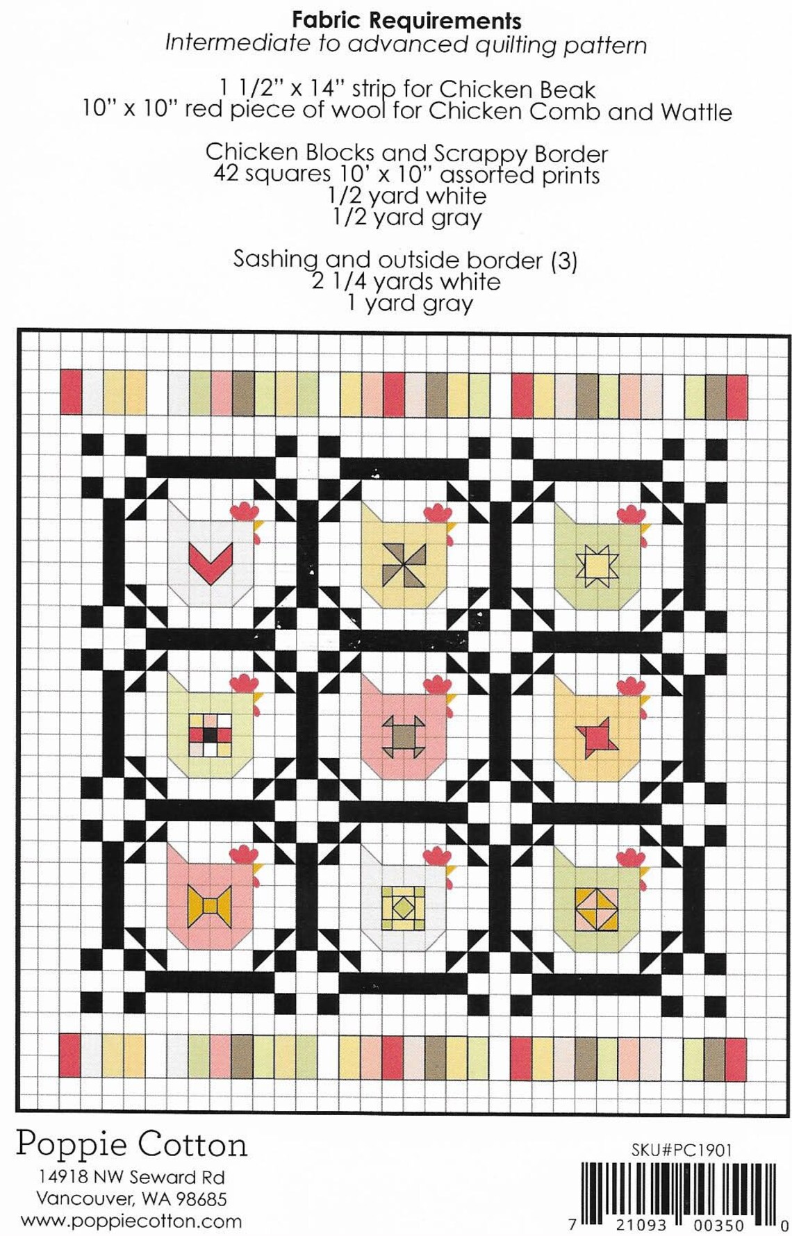 Chicken Scratch Quilt Pattern by Poppie Cotton Layer Cake - Etsy