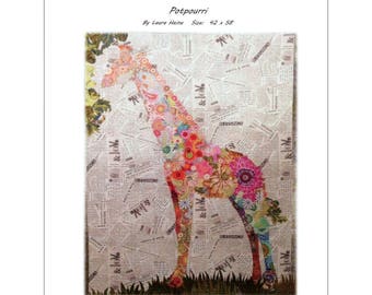 Freida Collage Quilt Pattern by Laura Heine of Fiberworks | Etsy