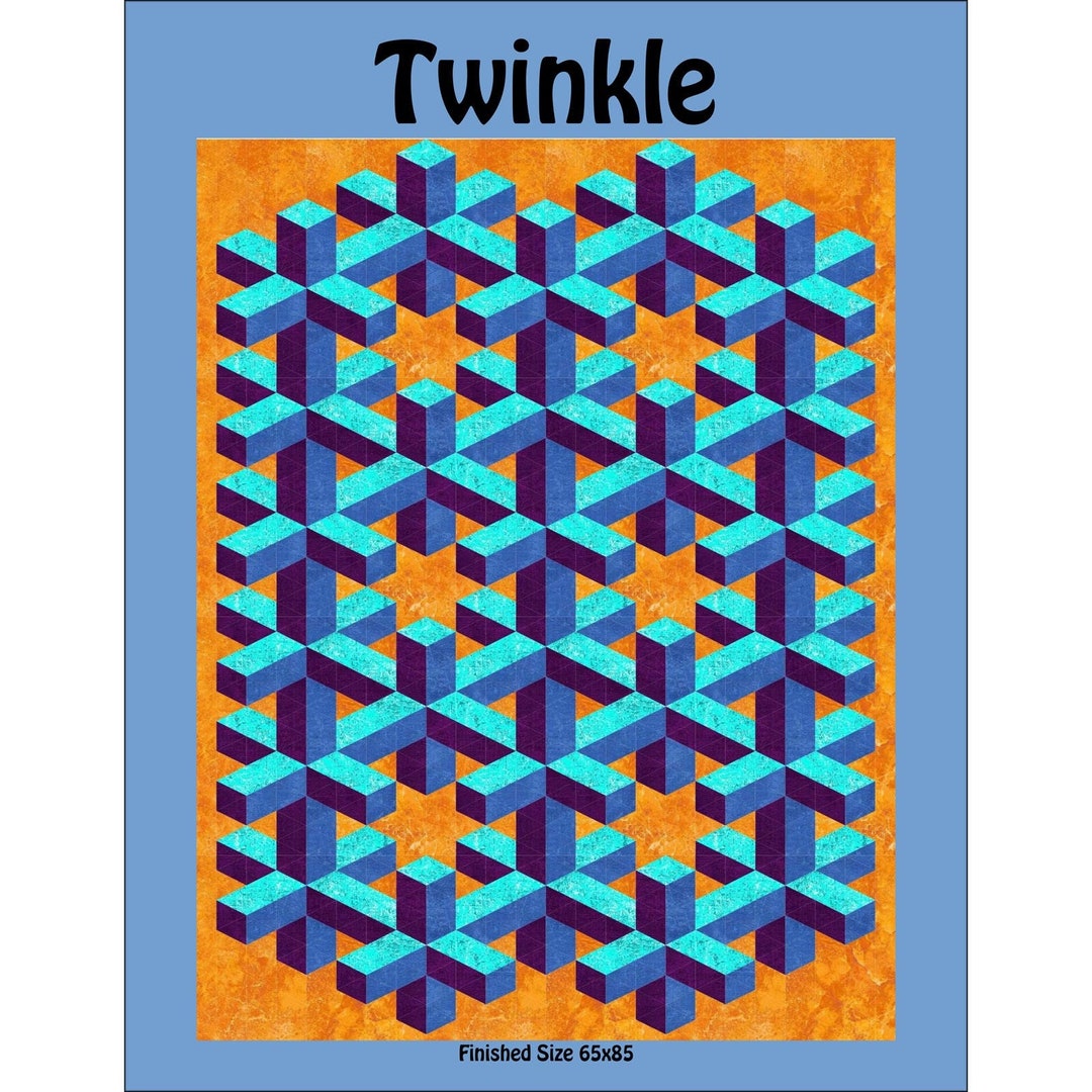 Twinkle Quilt Pattern, a 3-D Illusion Quilt Pattern by Quilter's Clinic ...
