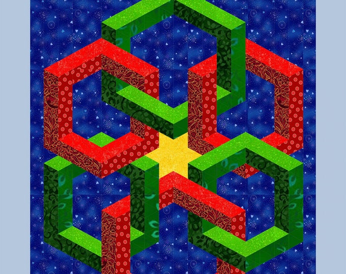 Tula Nova Quilt Pattern and Complete Piece Pack, Precut Paper Shapes ...