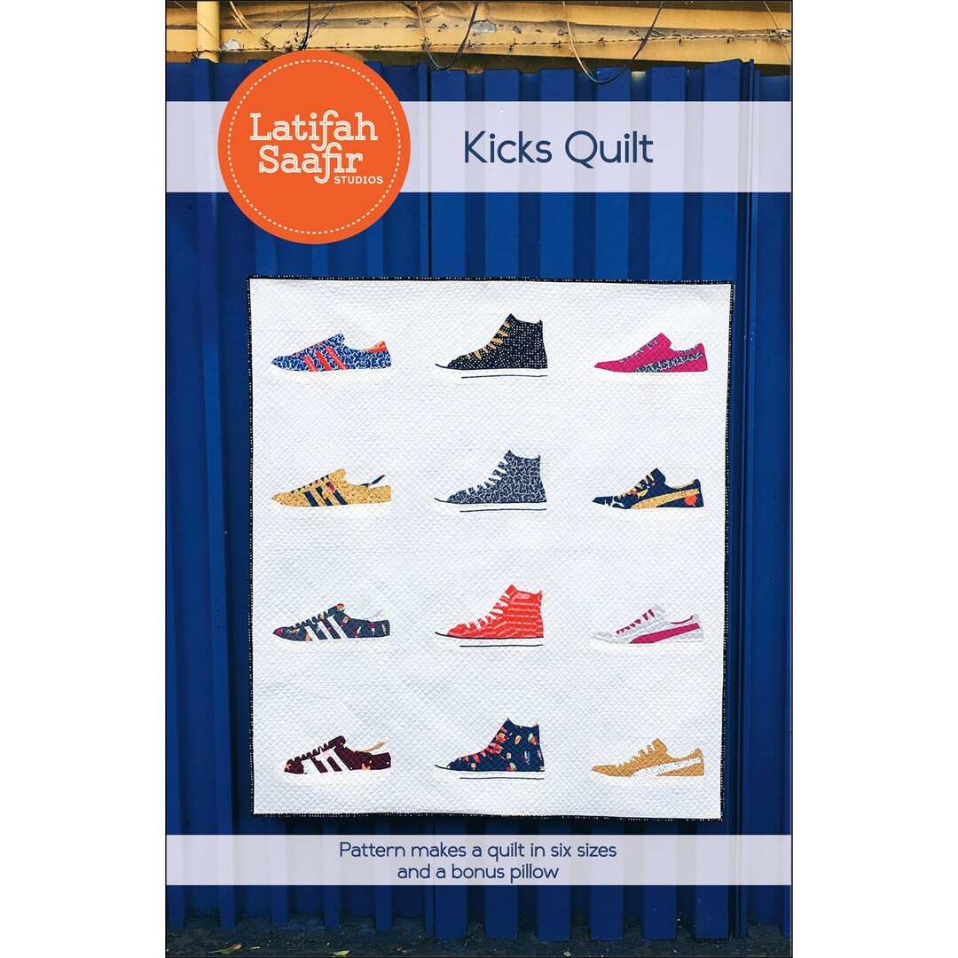 Kicks Quilt Pattern by Latifah Saafir Studios, Shoe Quilt - Etsy