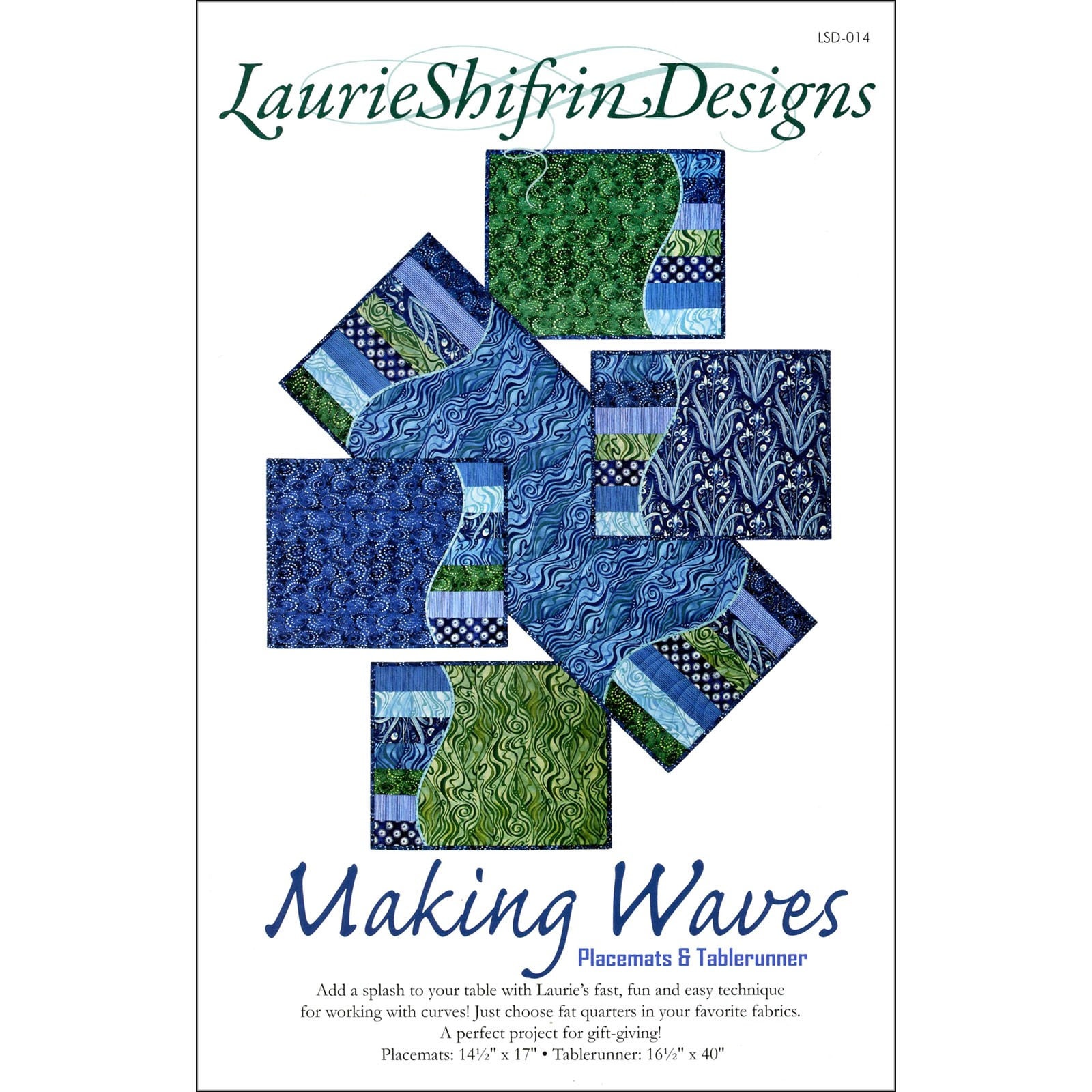Making Waves Placemats & Tablerunner Pattern by Laurie - Etsy