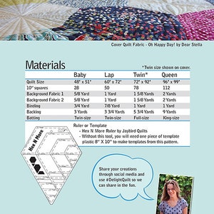 Delight Quilt Pattern by Jaybird Quilts, Hexagon Quilt Pattern - Etsy