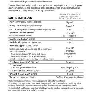 Sidekick Pattern by Annie Unrein of by Annie, Saddlebag Organizer ...