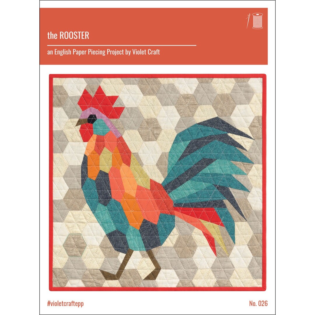 The Rooster, English Paper Piecing Pattern by Violet Craft - Etsy