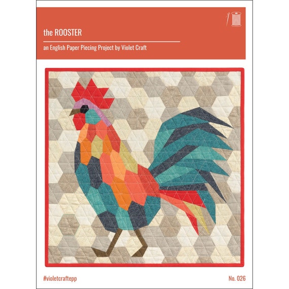 The Rooster English Paper Piecing Pattern by Violet Craft - Etsy