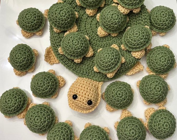 Crochet Turtle Memory Game - Free Shipping!!! - Etsy