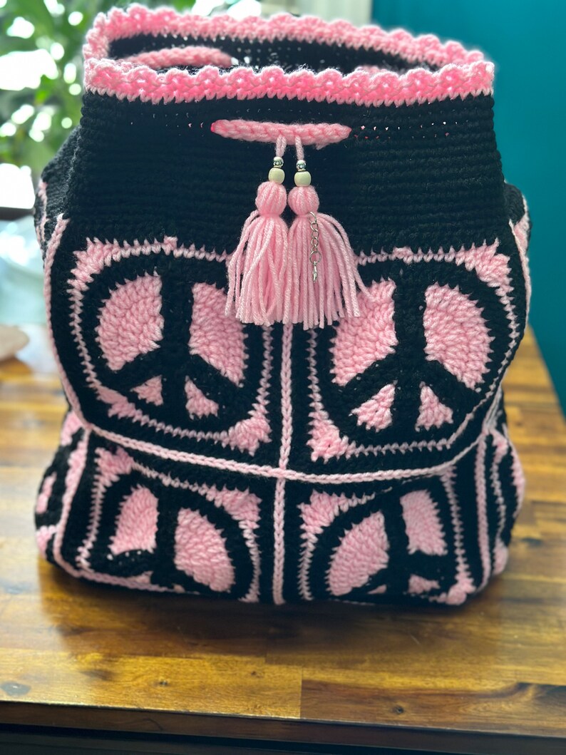 Peace Sign Backpack Free Shipping - Etsy