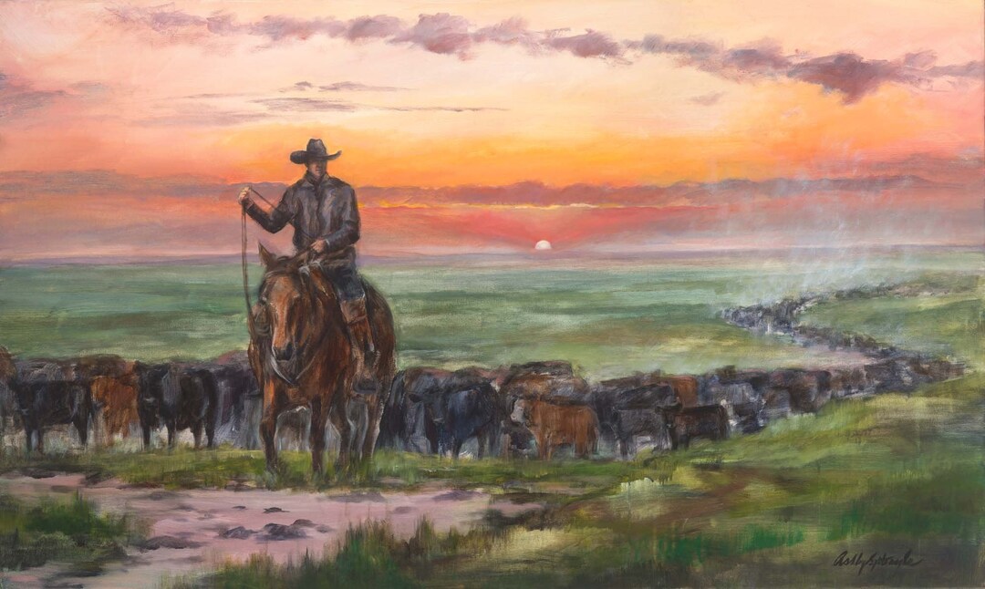 Cattle Drive' Gicleé Prints - Etsy