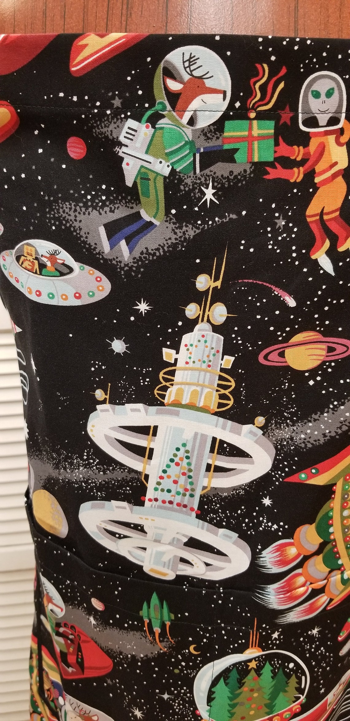 Galaxy Santa and His Reindeer, Men's Mid 50's Butcher Style, New Apron ...