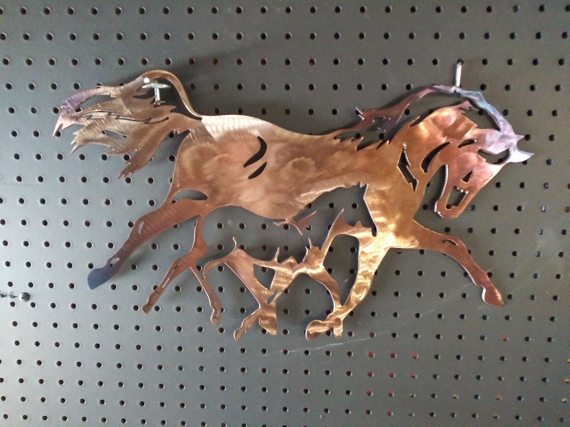 Metal Horse With Colt - Etsy