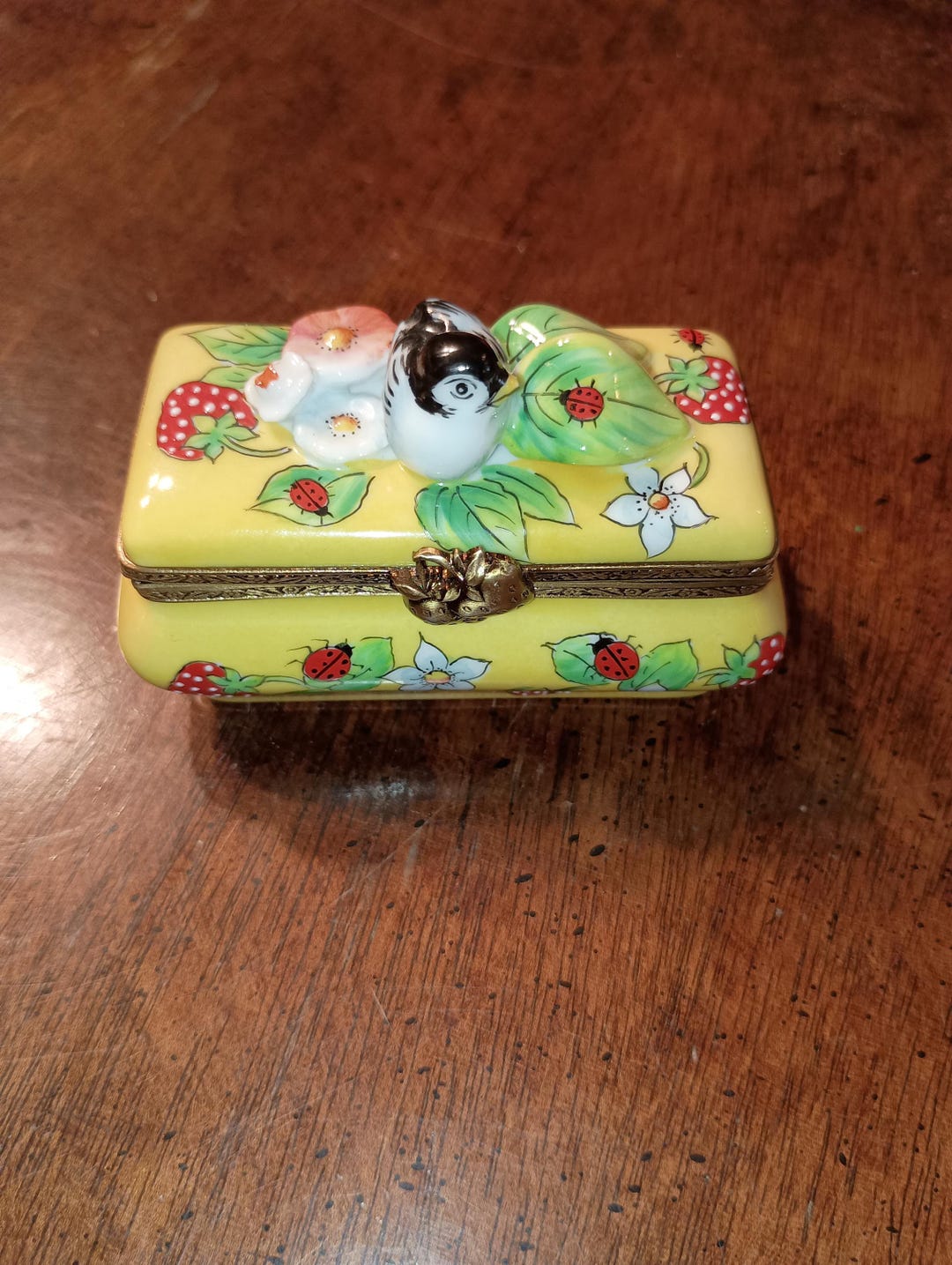 Limoges Bird With Ladybug Trinket Box. - Etsy