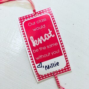 INSTANT DOWNLOAD Pink Friendship Bracelet Class Valentine Card ...