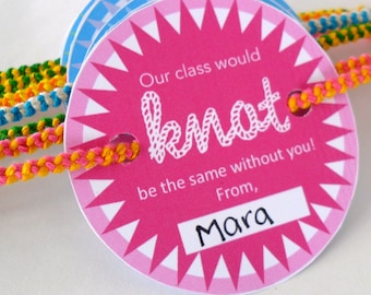 INSTANT DOWNLOAD Friendship Bracelet Class Valentine Card Printable ...