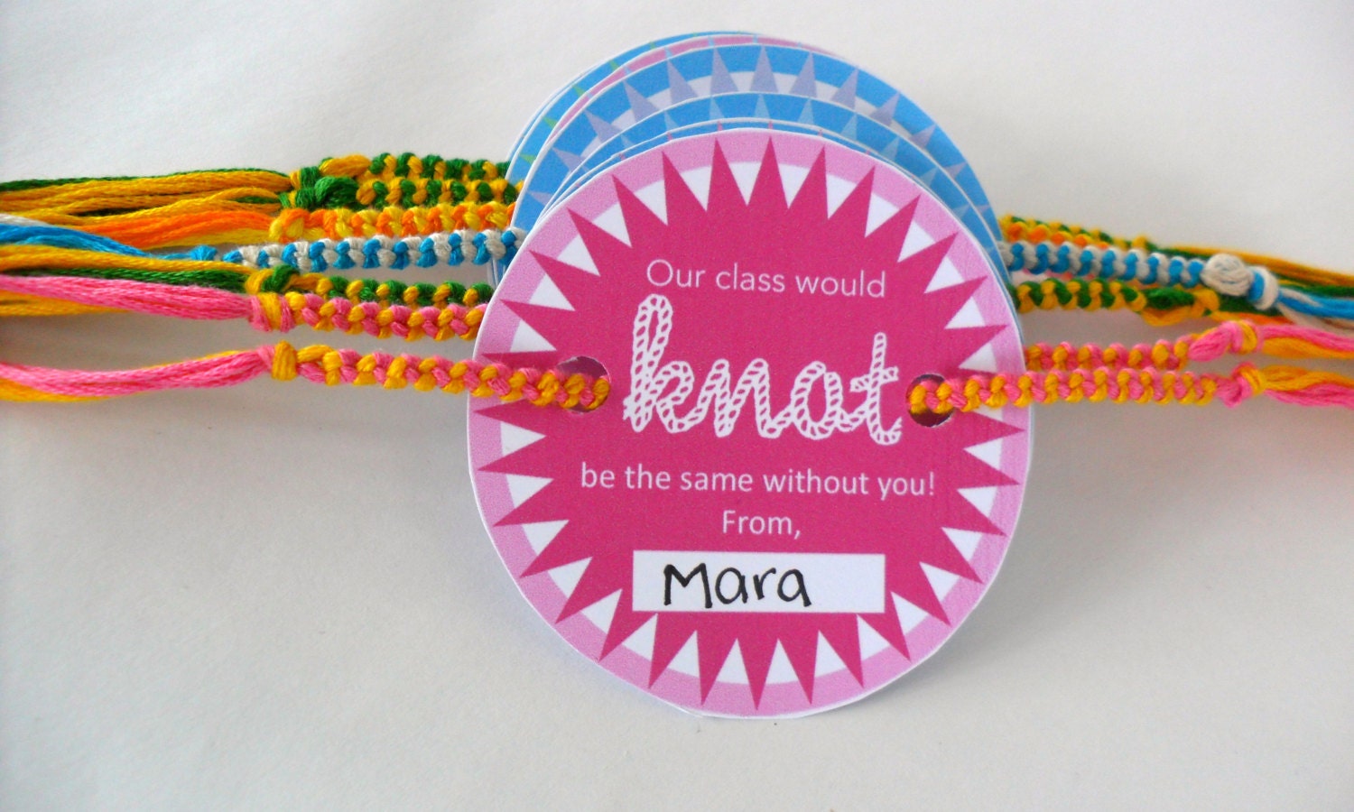 INSTANT DOWNLOAD Pink Friendship Bracelet Valentine Card Printable our ...