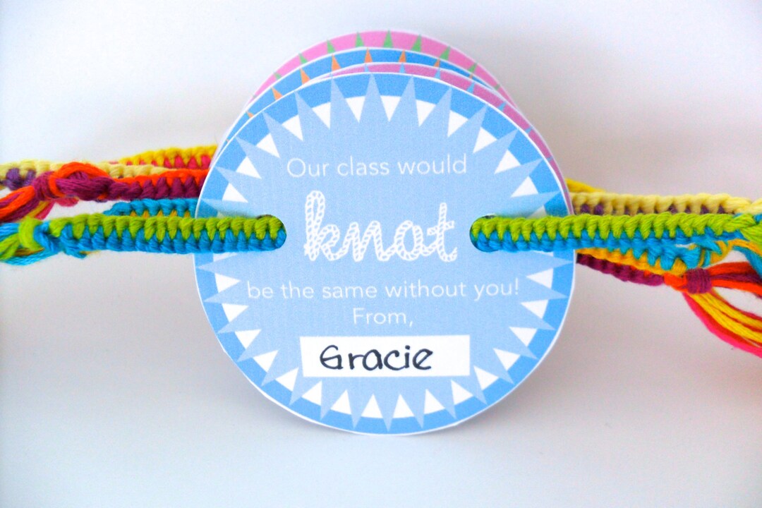 INSTANT DOWNLOAD Blue Friendship Bracelet Class Party Favor - Etsy