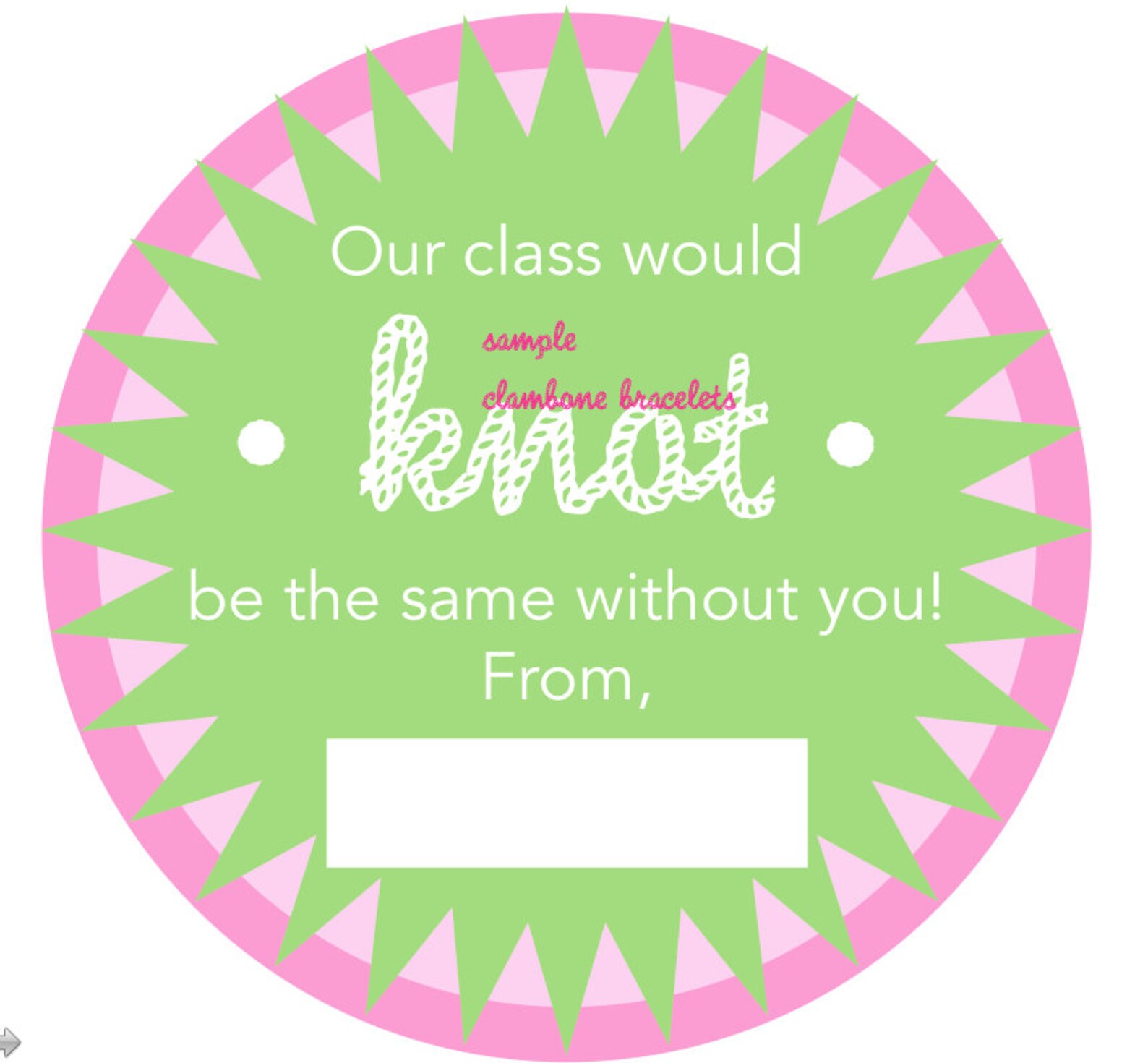 INSTANT DOWNLOAD - Friendship Bracelet Class Valentine Card Printable ...