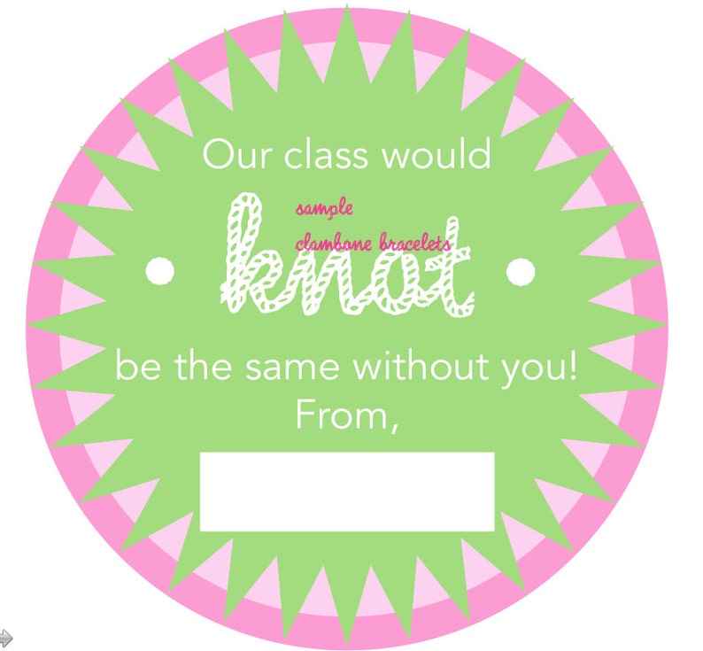 INSTANT DOWNLOAD - Friendship Bracelet Class Valentine Card Printable ...