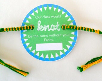 INSTANT DOWNLOAD Friendship Bracelet Class Valentine Card | Etsy