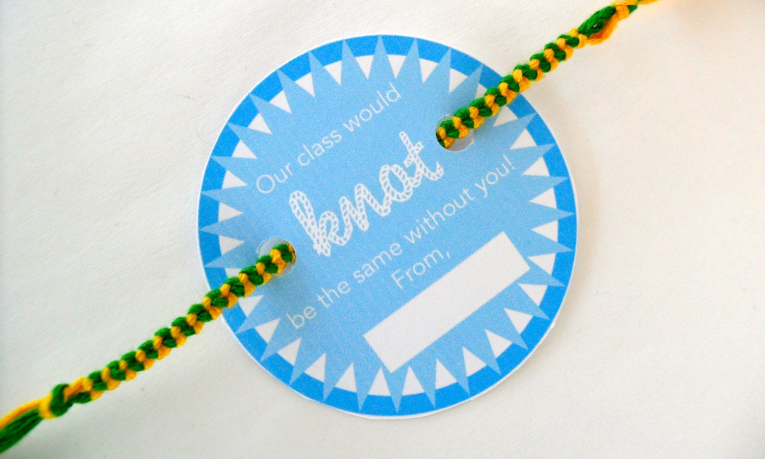 INSTANT DOWNLOAD Blue Friendship Bracelet Class Party Favor - Etsy