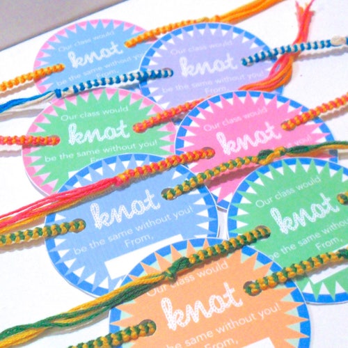 INSTANT DOWNLOAD Friendship Bracelet Class Valentine Card - Etsy