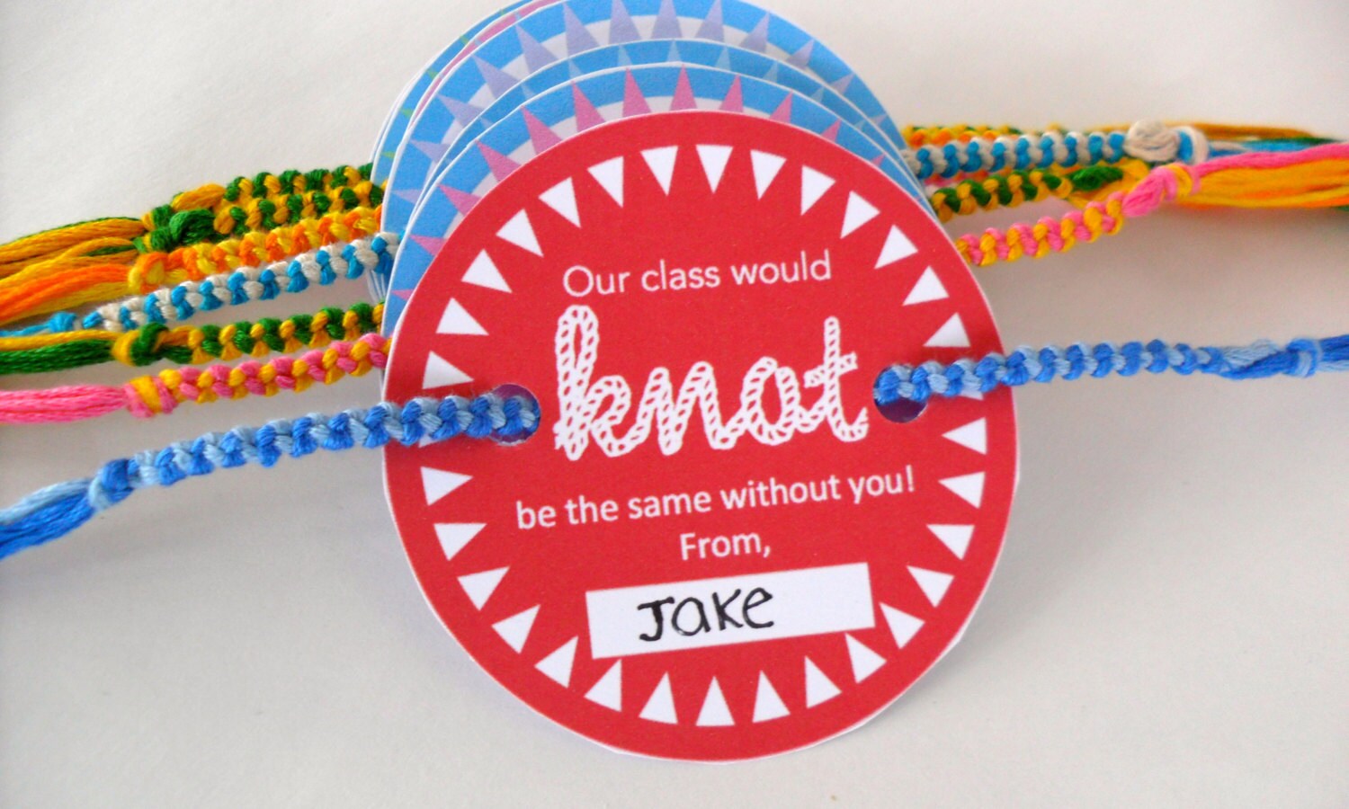 INSTANT DOWNLOAD Red Friendship Bracelet Valentine Card Printable our ...