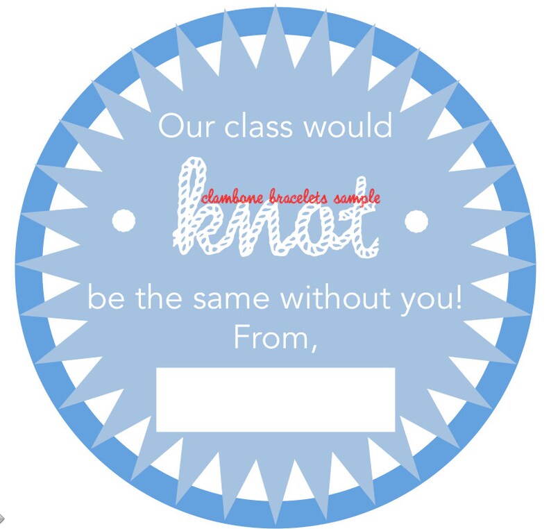 INSTANT DOWNLOAD - Friendship Bracelet Class Valentine Card Printable ...