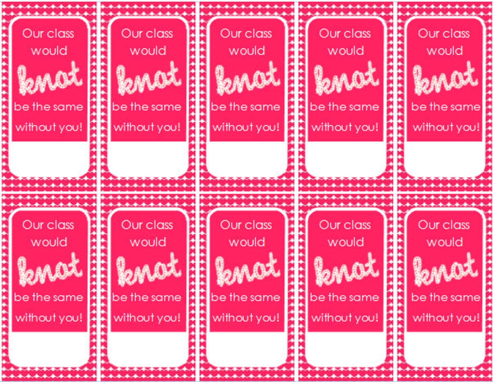 INSTANT DOWNLOAD Pink Friendship Bracelet Class Valentine Card ...