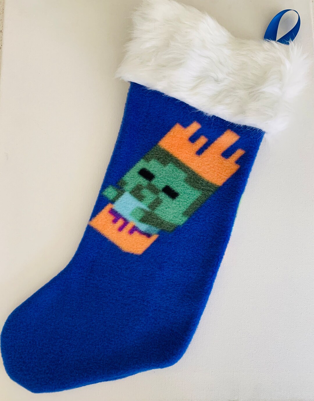 Minecraft Inspired Stocking - Etsy