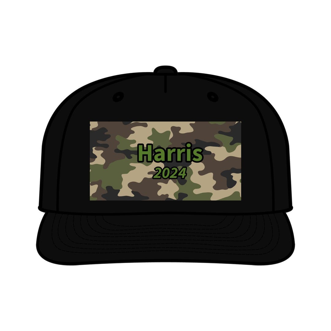 Harris 2024 Military Camouflage Hat, Fishing Cap, Dad Hat - Etsy