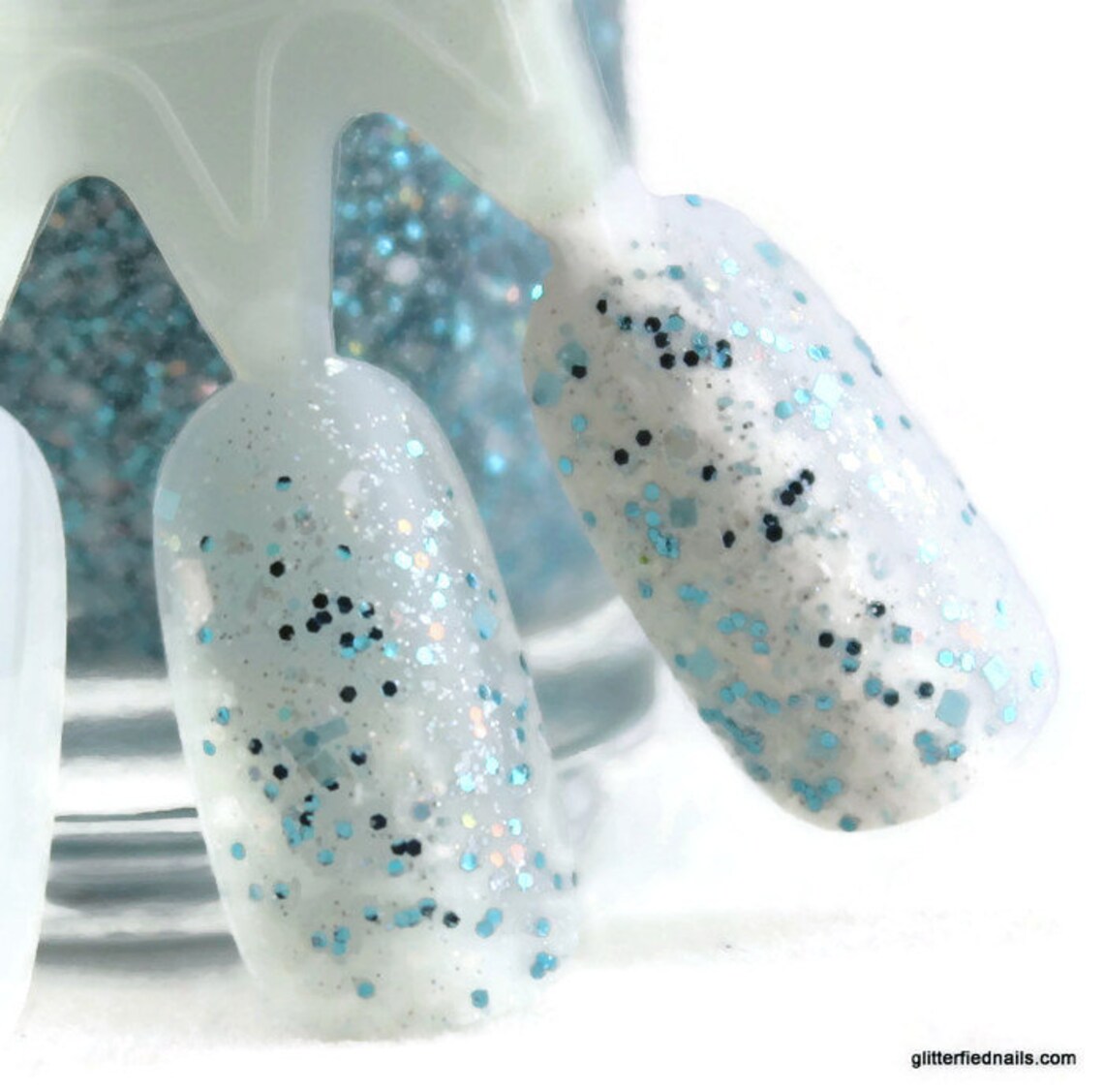 Frozen Glitter Nail Polish Winter White Ice Blue Silver - Etsy