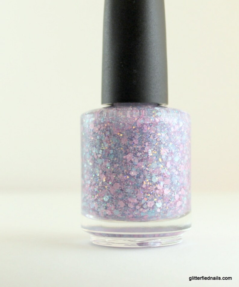 Special Delivery Iridescent Blue Pink Glitter Nail Polish 5 - Etsy