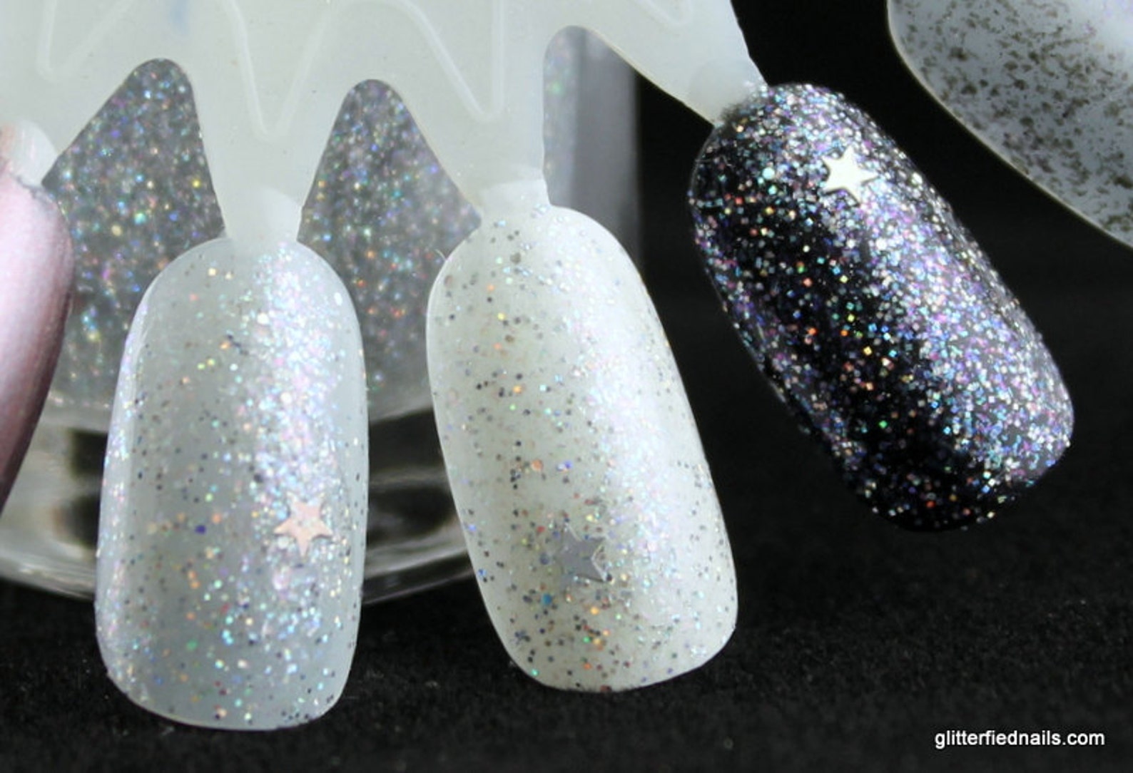 Andromeda holographic Iridescent Glitter Nail Polish Silver - Etsy
