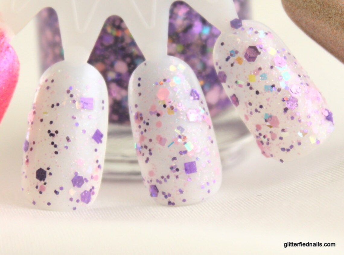 Sugarplum Iridescent Glitter Nail Polish Holographic Purple - Etsy