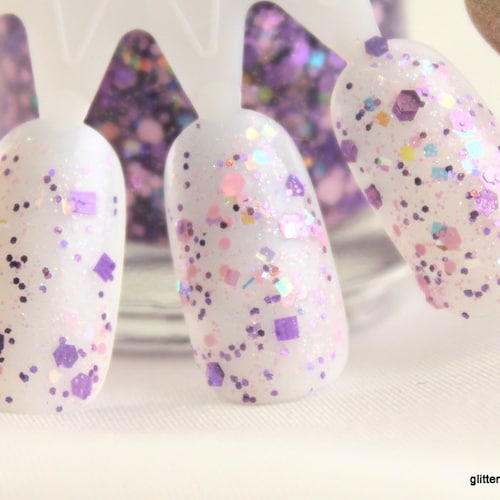 Sugarplum Iridescent Glitter Nail Polish Holographic Purple | Etsy