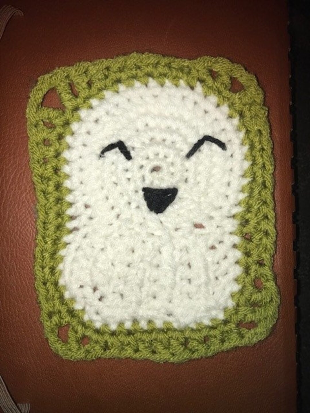 Crochet Ghost Granny-square Coaster **PATTERN** - Etsy