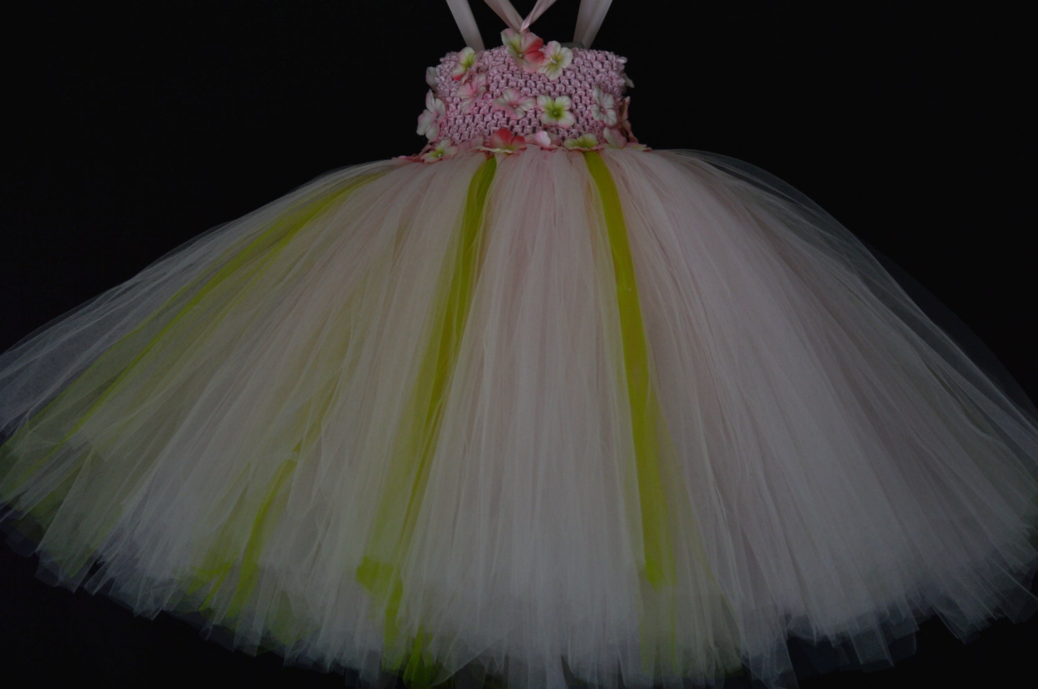 Flor de primavera y tutú de tul vestido de gran para bodas, sesiones de ...