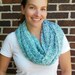 Turquoise Blue Multicolored Infinity Scarf Hand Knit Circle Loop ...