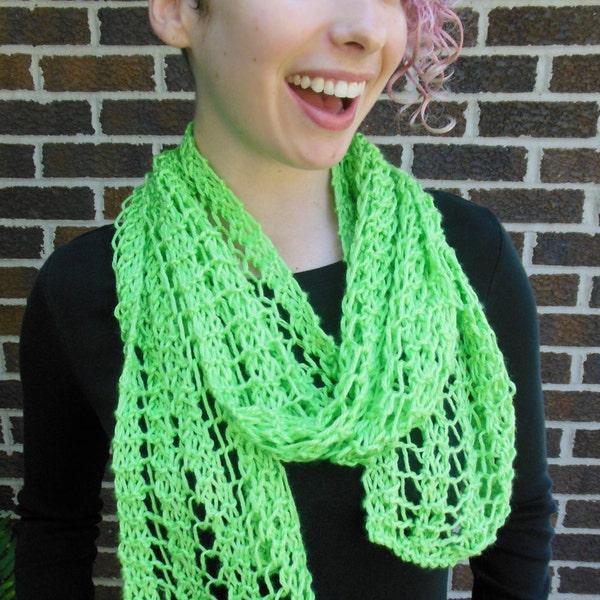 Lime Green Scarf - Etsy