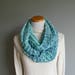 Turquoise Blue Multicolored Infinity Scarf Hand Knit Circle Loop ...