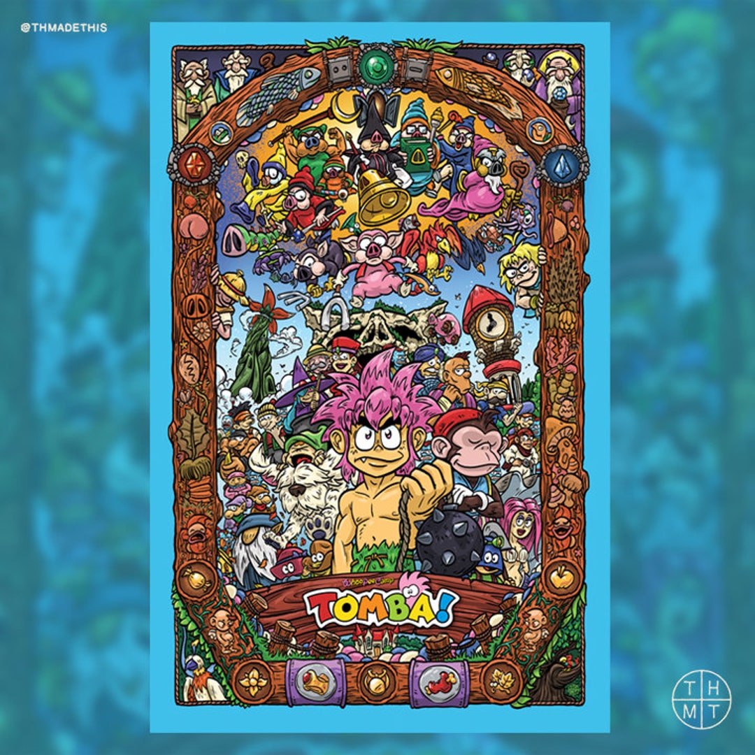 Tomba 1997 Video Game Poster Etsy